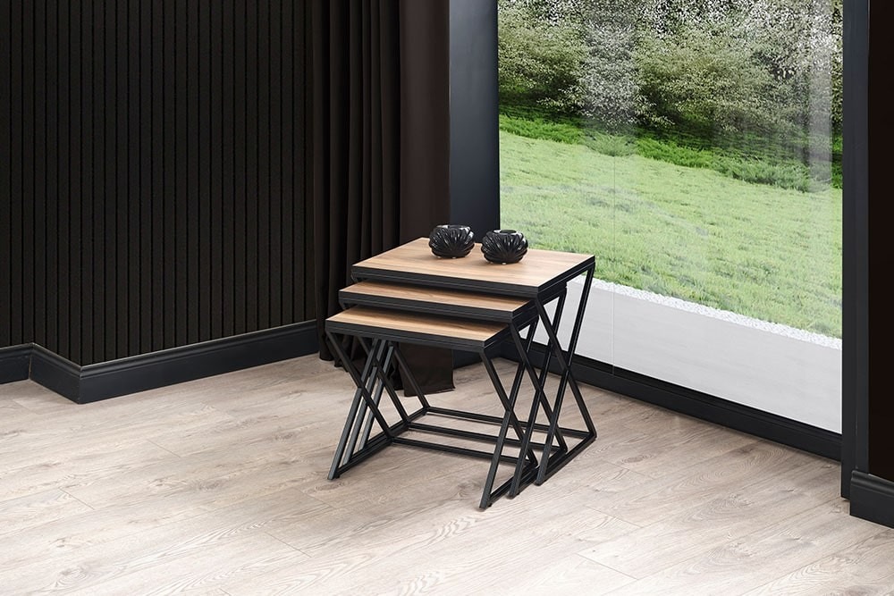 Venedik Ahşap Zigon Sehpa - İnegöl Mobilya - İnebella