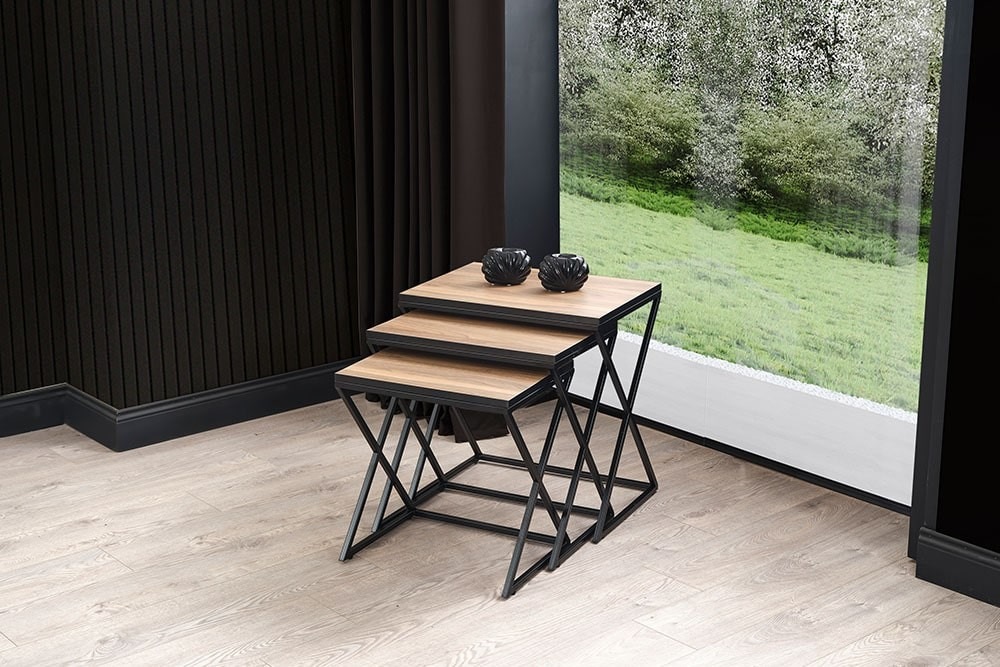 Venedik Ahşap Zigon Sehpa - İnegöl Mobilya - İnebella